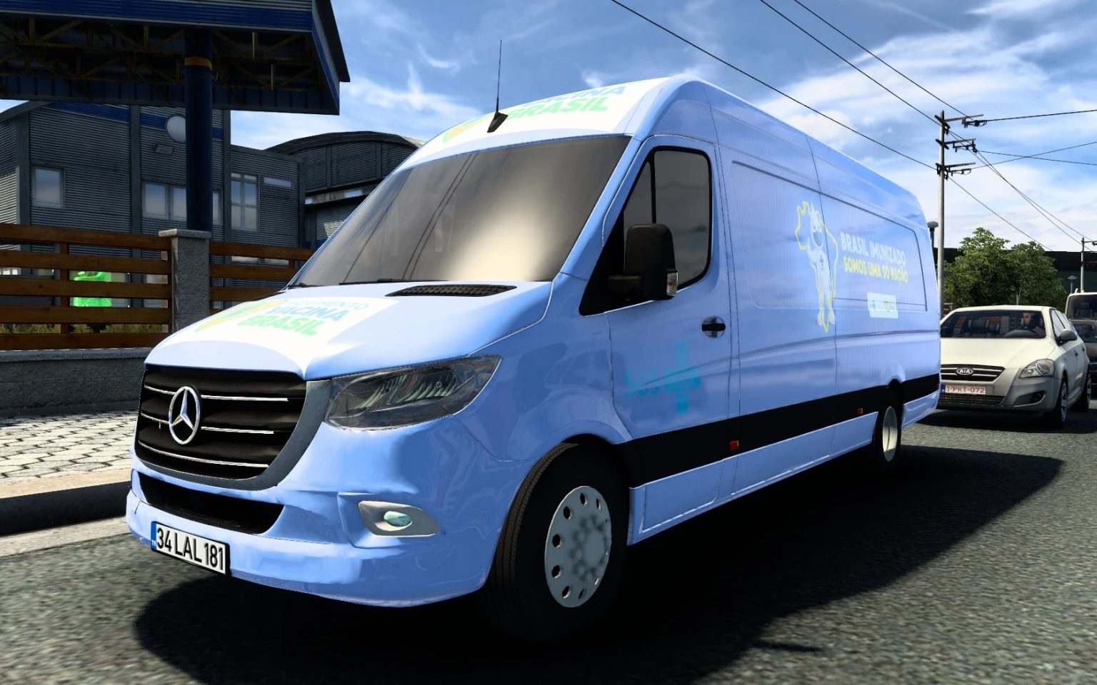 SKIN MERCEDES-BENZ SPRINTER 2021 COVID-19 ETS2 ET ATS 1.40 Mod - ETS2 ...