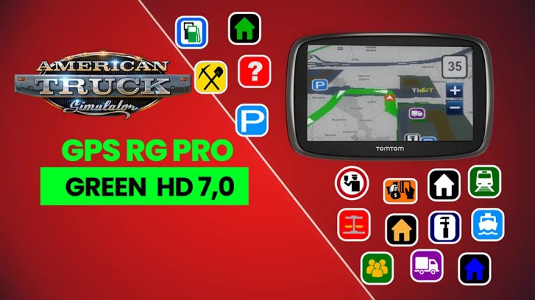 GPS RG PRO GREEN HD v7.0 ATS - ETS2 Mod | ATS Mod