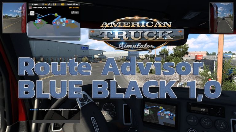 Route Advisor BLEU NOIR ATS v1.0 ATS - ETS2 Mod | ATS Mod