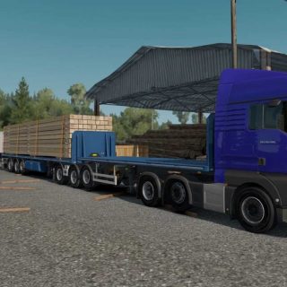 SCS Flatbed B-Double v1.4 par xXCARL1992Xx 1.43.x ETS2 - ETS2 Mod | ATS Mod