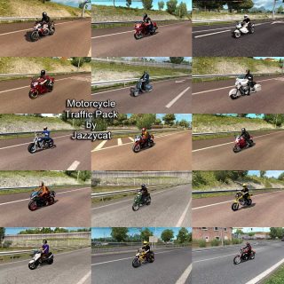 Pack de trafic moto par Jazzycat v4.9 ETS2 - ETS2 Mod | ATS Mod