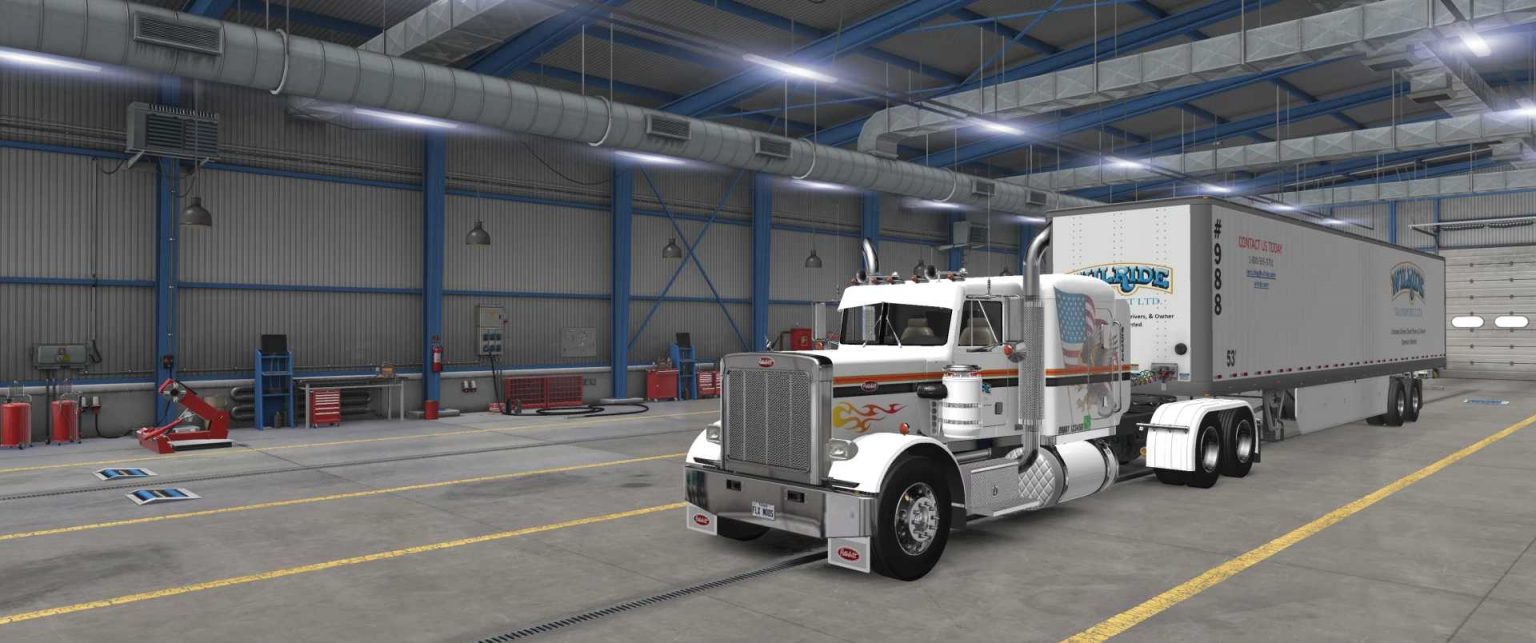 Peterbilt 359 FLX Skin Blanc pour Sleeper 1.46 ATS - ETS2 Mod | ATS Mod