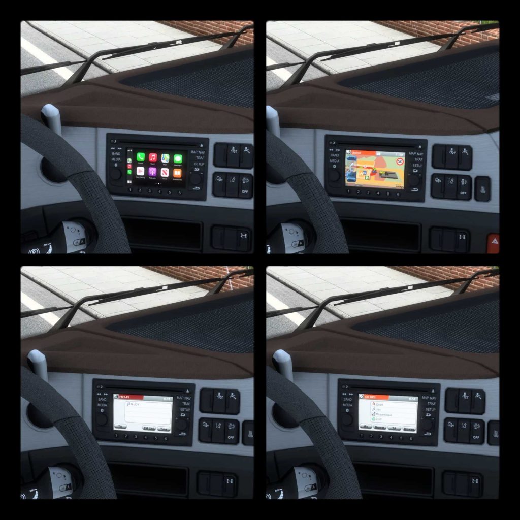 Nouvelles variantes d'écrans multimédia/GPS pour poids lourds v1.0 ETS2 ...
