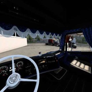 Scania RJL Topline Intérieur + Extérieur Bleu Danois Plush 1.46 ETS2 ...