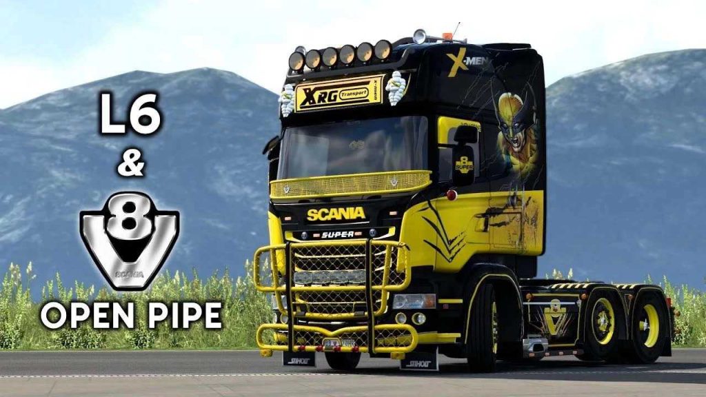 Scania L6 & V8 Tuyau ouvert avec système FKM v1.46x ETS2 - ETS2 Mod | ATS Mod