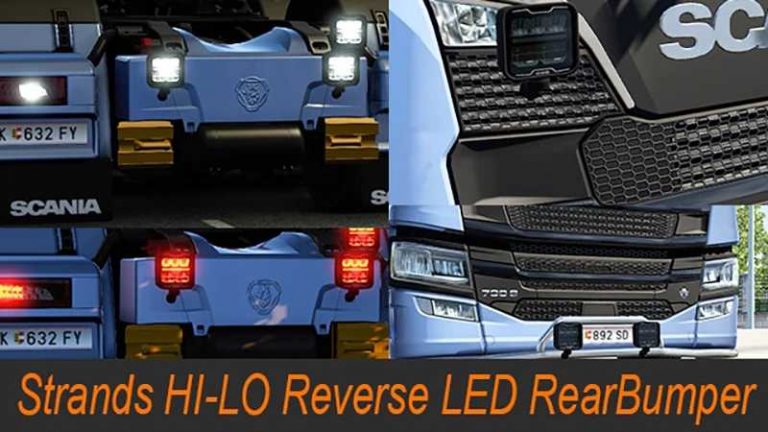 Brins HI-LO Reverse Brake LEDs Scania NG RearBumper 1.46 ETS2 - ETS2 ...