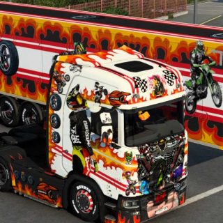 Scania Bike Riders Peau 1.46-1.47 ETS2 - ETS2 Mod | ATS Mod