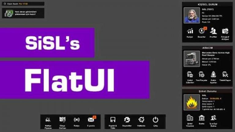 FlatUI par SiSL 1.47 ETS2 - ETS2 Mod | ATS Mod