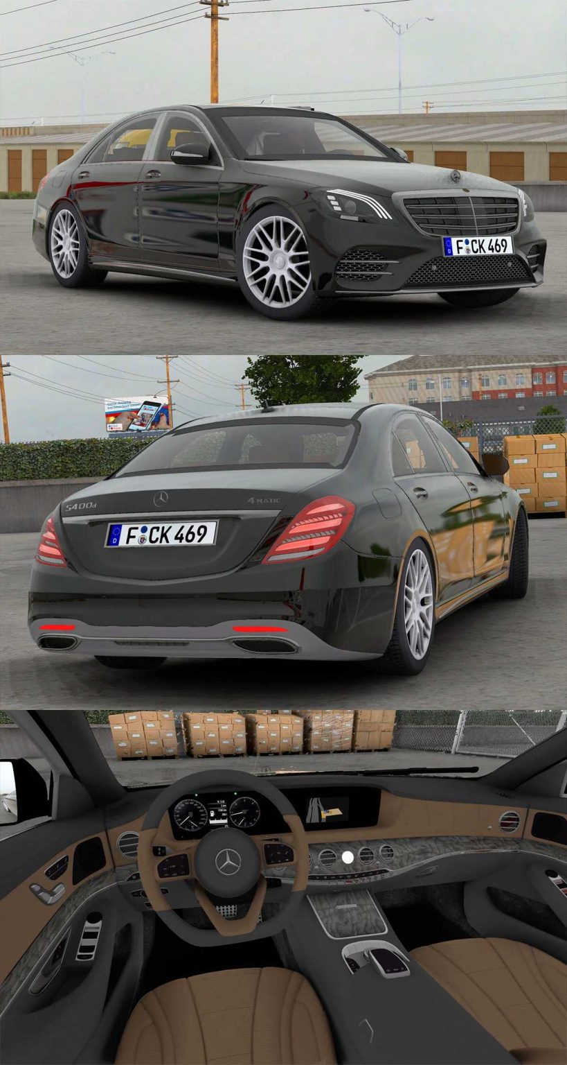 Mercedes-Benz W222 Classe S S-400d v4.6 1.48 ATS - ETS2 Mod | ATS Mod
