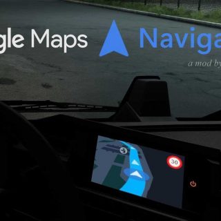 Google Maps Navigation Nuit Version v2.9.1 ETS2 - ETS2 Mod | ATS Mod