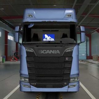 Autocollant de pare-brise SCANIA v1.0 ETS2 - ETS2 Mod | ATS Mod
