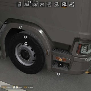 Lampe de position latérale Scania NG SR DoorSteps Orange Blanc v1.0 ...