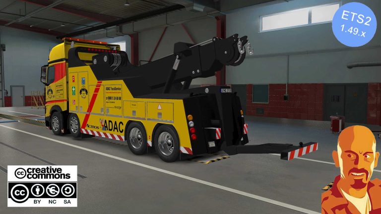 CAMION GRUE MERCEDES-BENZ ACTROS MPIV 1.49.x ETS2 - ETS2 Mod | ATS Mod