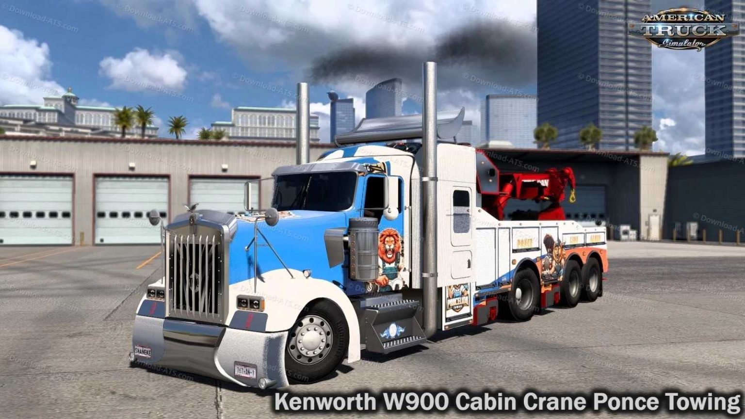 Kenworth W900 Cabin Crane Ponce Towing v1.0 1.49.x ATS - ETS2 Mod | ATS Mod