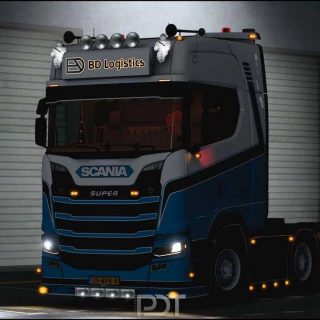 Scania 450S + Remorque BD Logistics v2.0 1.49 ETS2 - ETS2 Mod | ATS Mod