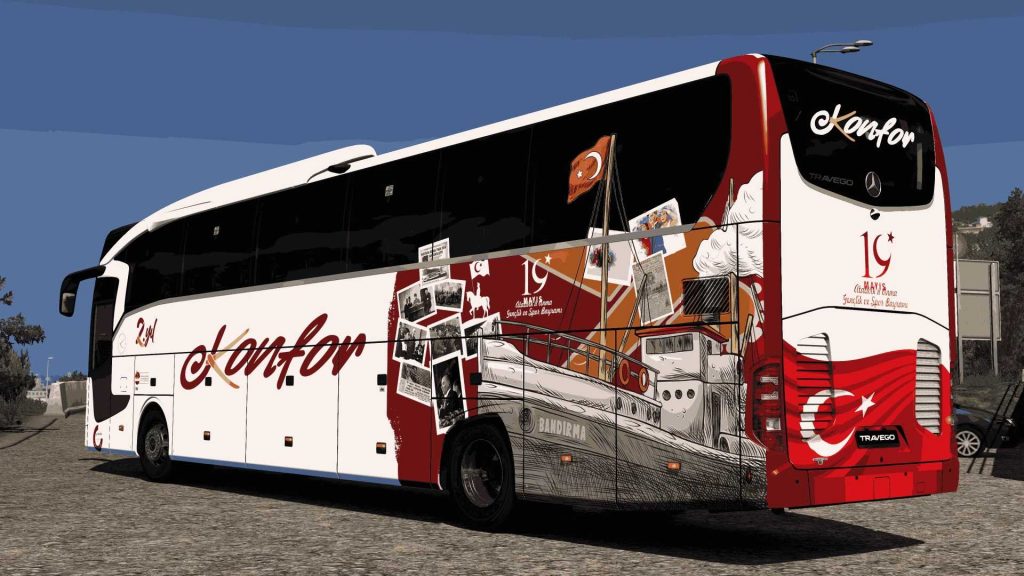 Mercedes Benz Travego 16 SHD E6 Konfor Turizm 19 mai Özel Skin v1.0 ...