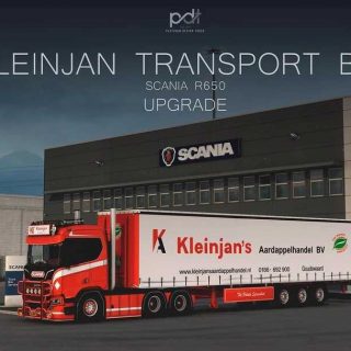 Scania R650 Kleinjan Transport B.V + remorque v13.0 ETS2 - ETS2 Mod ...