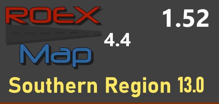 Roextended 4.4 - Connexion routière de la région sud 13.0 v1.52 ETS2 - ETS2 Mod | ATS Mod