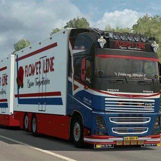 Volvo FH16 Tandem Flower Line v4.0 1.51 ETS2 - ETS2 Mod | ATS Mod