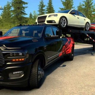 Dodge RAM 3500 (RVM) + Remorques v4.7 ETS2 - ETS2 Mod | ATS Mod