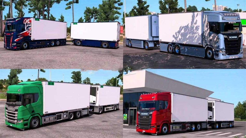 Scania NextGen Autotreno Frigo + Rimorchio (BDF Refeer avec remorque) MEGAMOD 1.53 ETS2 - ETS2 ...