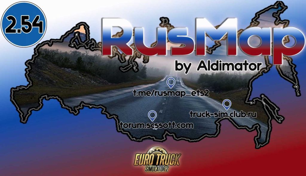 RusMap v2.54 ETS2 - ETS2 Mod | ATS Mod