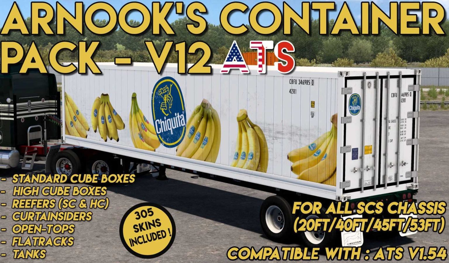 Arnook's Container Pack v12.0 a corrigé l'ATS - ETS2 Mod | ATS Mod