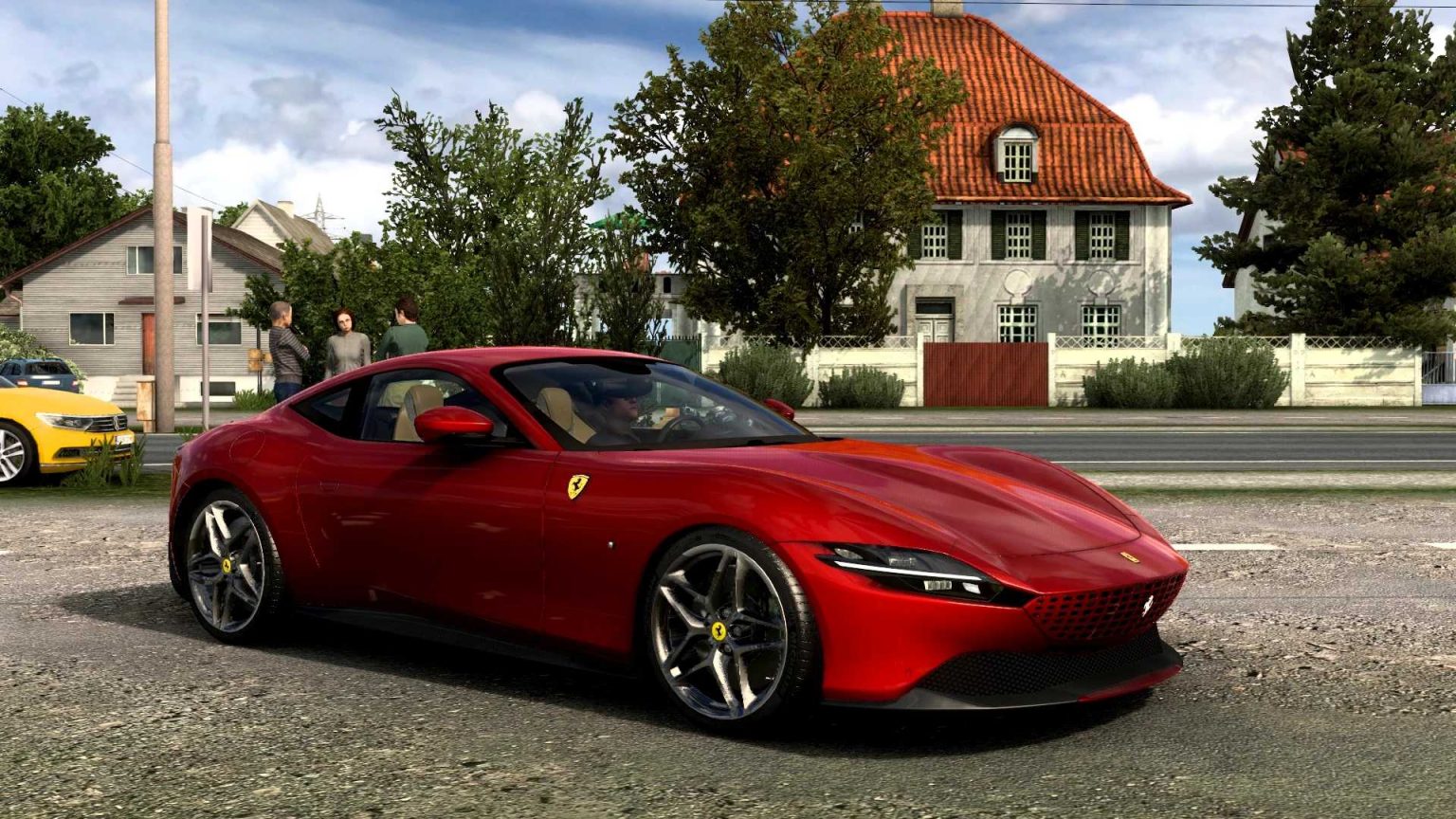 Ferrari Roma Spider 2021 v2.8 1.56x ETS2 - ETS2 Mod | ATS Mod