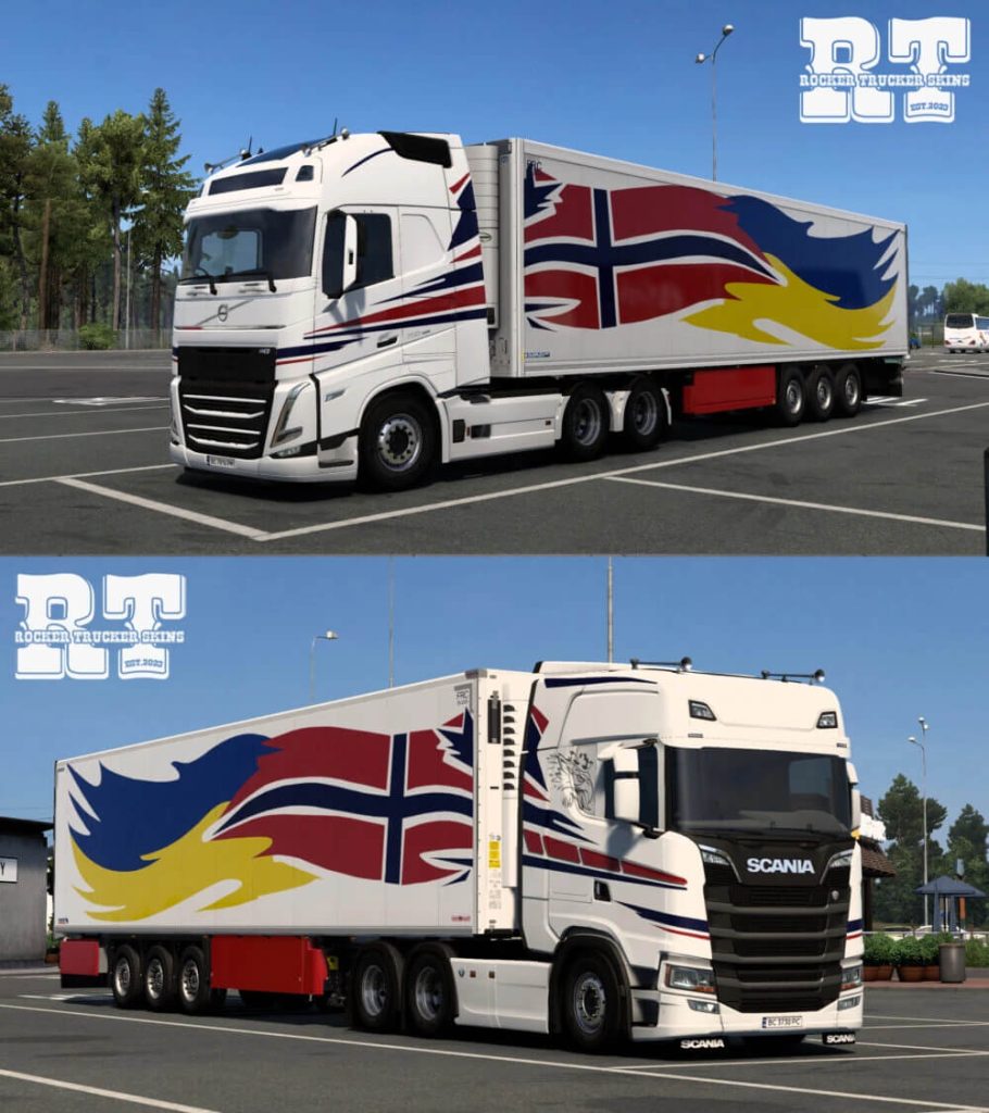 Pack de skins Norvège-Ukraine v1.0 ETS2 - ETS2 Mod | ATS Mod