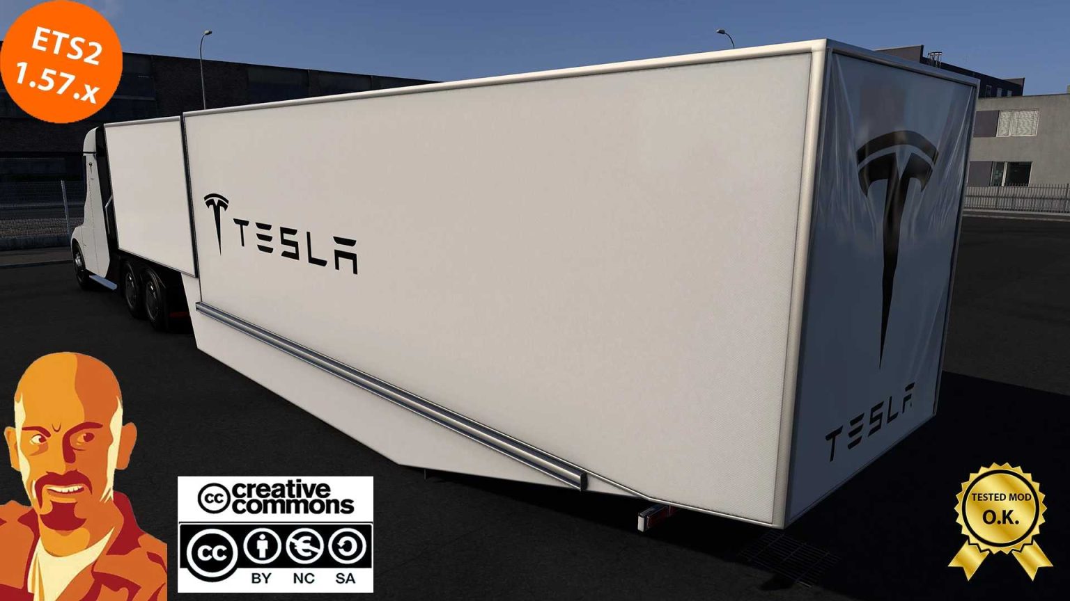 TESLA TRAILER v1.0 1.57.x ETS2 - ETS2 Mod | ATS Mod