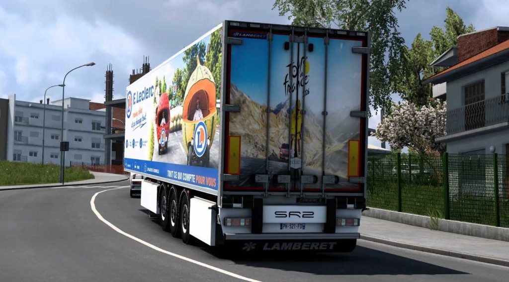Leclerc Tour De France 2026 Trailer Skin v1.0 ETS2 - ETS2 Mod | ATS Mod