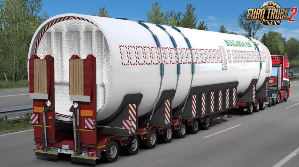 Remorque surdimensionnée pour fuselage d'Airbus A319 v1.59 ETS2 - ETS2 ...